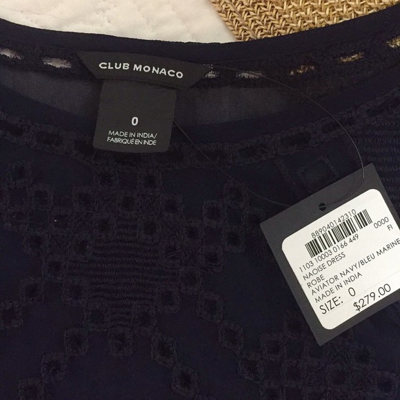 Club Monaco | Dresses | Nwt Club Monaco Navy Naoise Silk Tunic Dress ...